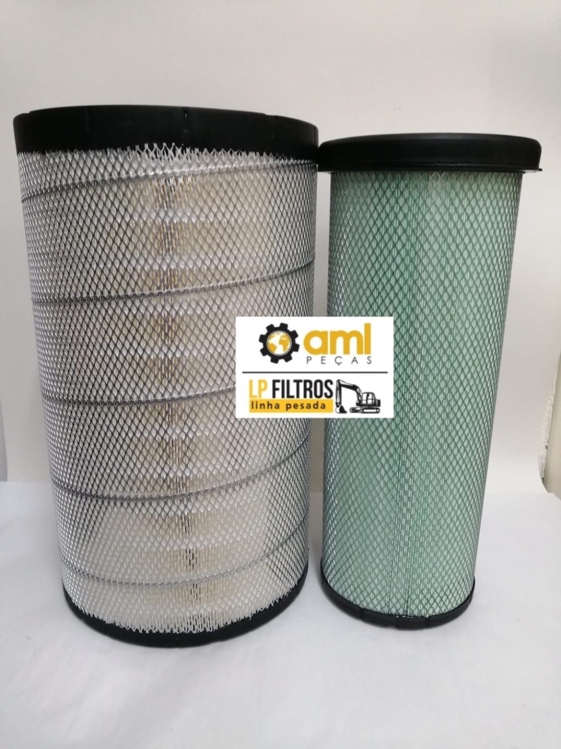 KIT FILTRO AR MOTOR XCMG AA2960 AF26433 AF26434 860155408 860155409 ...